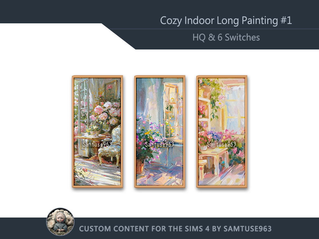 Cozy Indoor Long Painting #1 Sellable Samtuse963 - The Sims 4 Build / Buy - CurseForge