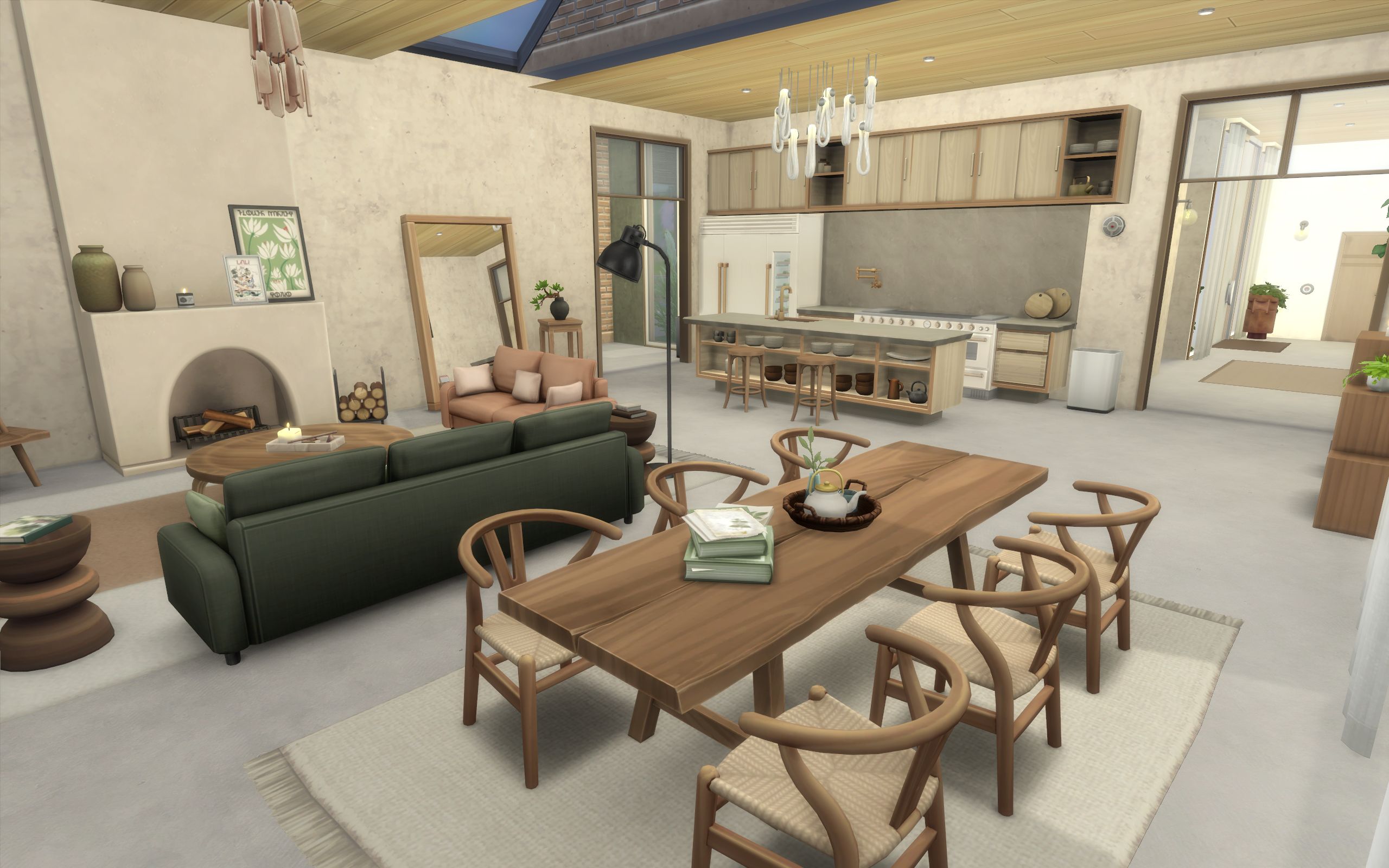 Minimalist Open Concept Living - Gallery - The Sims 4 Rooms / Lots ...