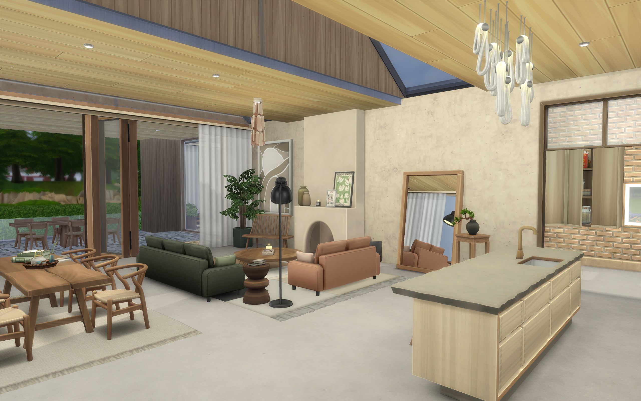 Minimalist Open Concept Living - Gallery - The Sims 4 Rooms / Lots ...