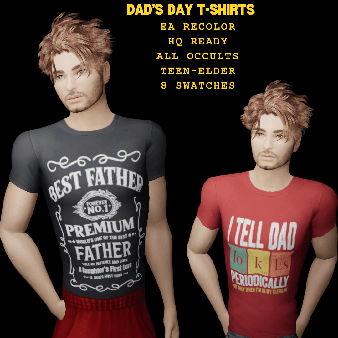 Dad's Day T-shirts - Gallery - The Sims 4 Create a Sim - CurseForge