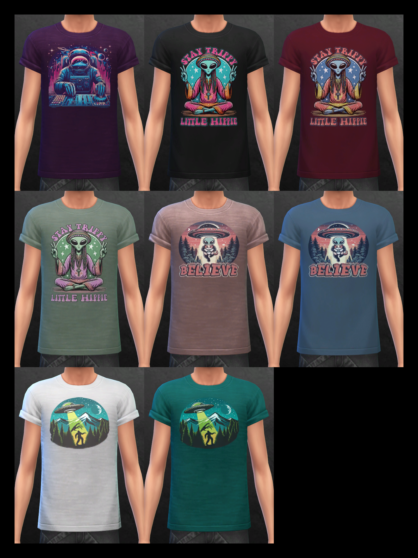 Aliens - Aliens Tshirts AM AF - Gallery - The Sims 4 Create a Sim ...