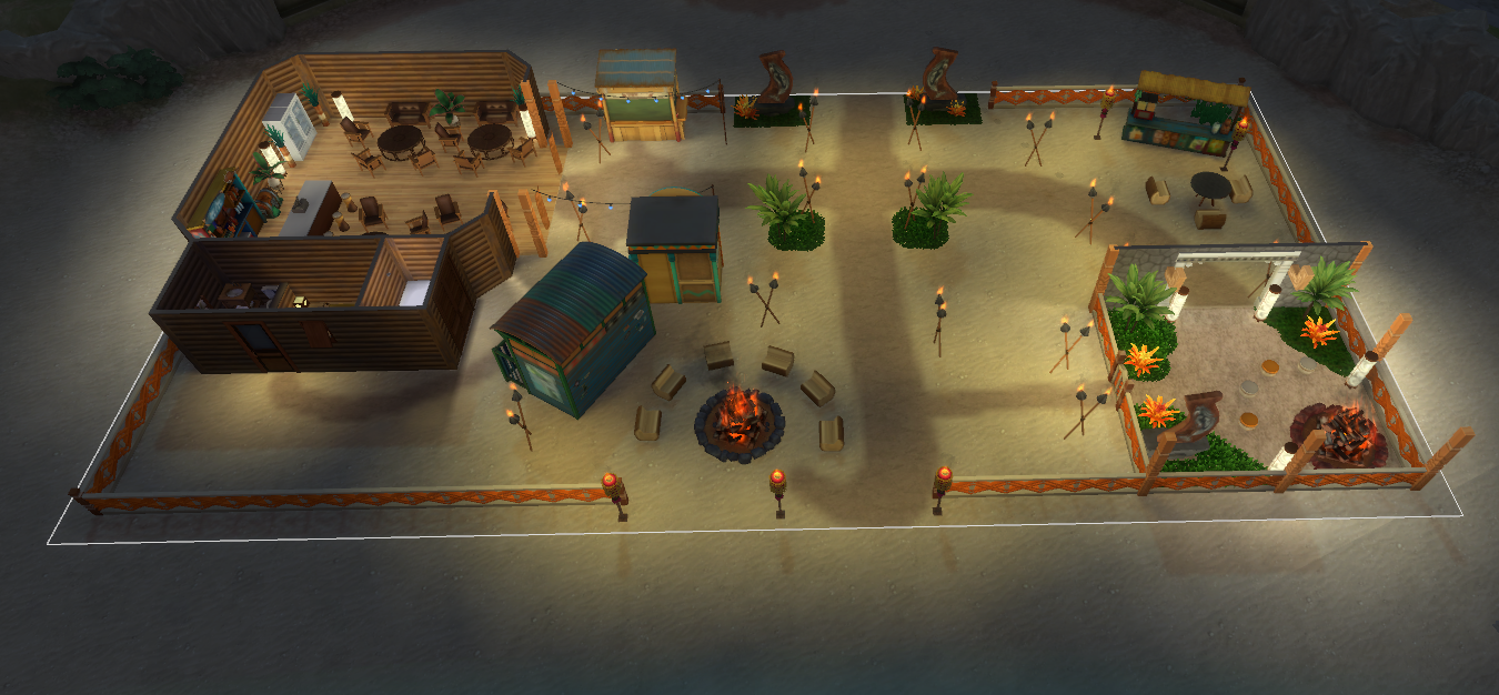 Curator Tiki Bar - base game compatible - Gallery - The Sims 4 Rooms ...