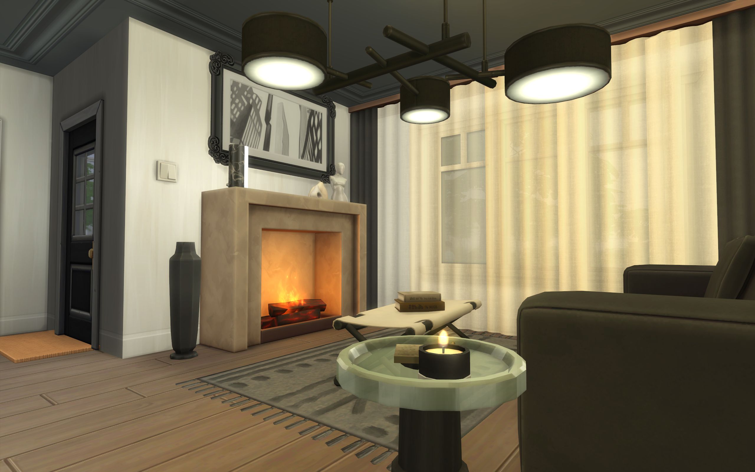 Neutral Open Concept Living - Gallery - The Sims 4 Rooms / Lots ...