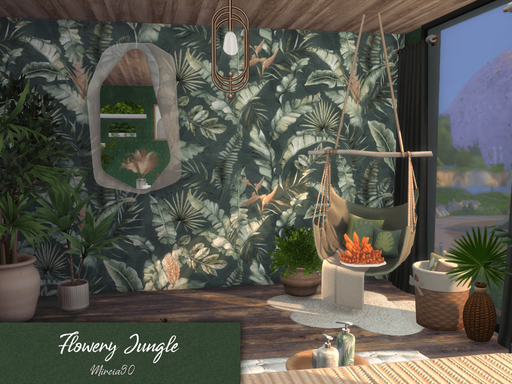Flowery Jungle Wallpaper - Gallery - The Sims 4 Build / Buy - CurseForge