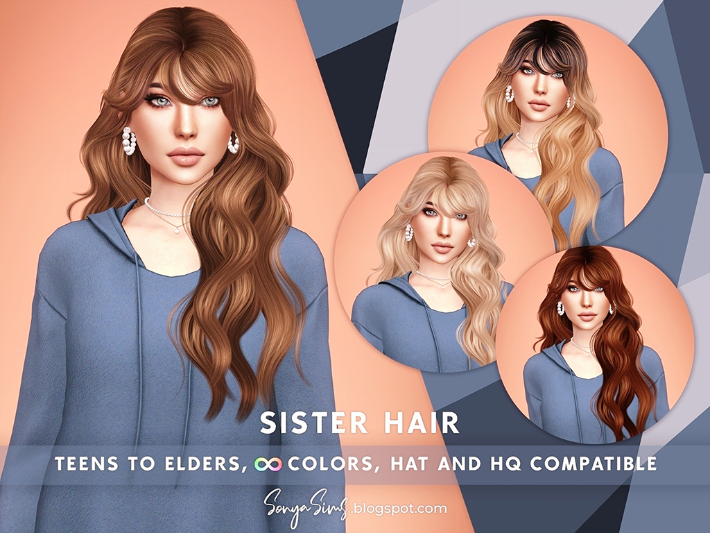 SONYASIMS - SISTER HAIR - The Sims 4 Create a Sim - CurseForge