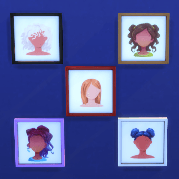 Small pictures with girl`s hairstyles Bundle 1 - The Sims 4 Build / Buy ...