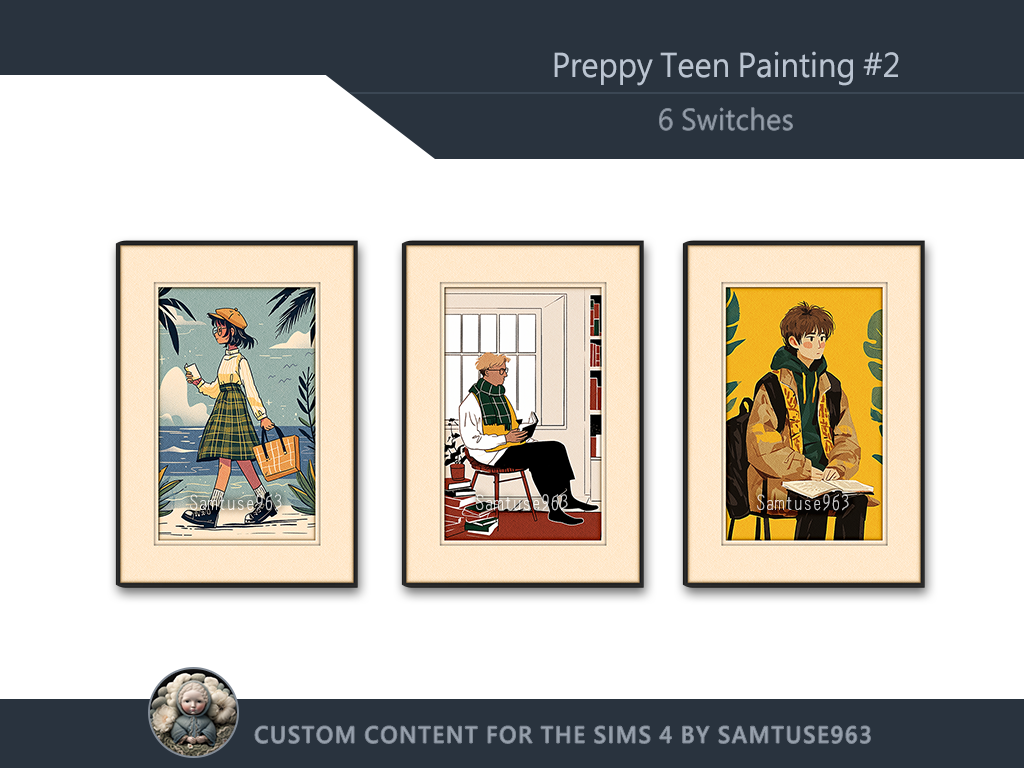 Preppy Teen Painting #2 Sellable Extra A Samtuse963 - The Sims 4 Build ...