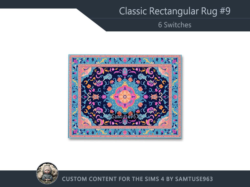 HQ Classic Rectangular Rug #9 Samtuse963 - The Sims 4 Build / Buy ...