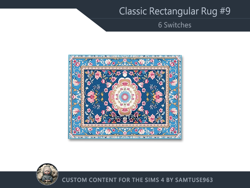 HQ Classic Rectangular Rug #9 Samtuse963 - The Sims 4 Build / Buy ...