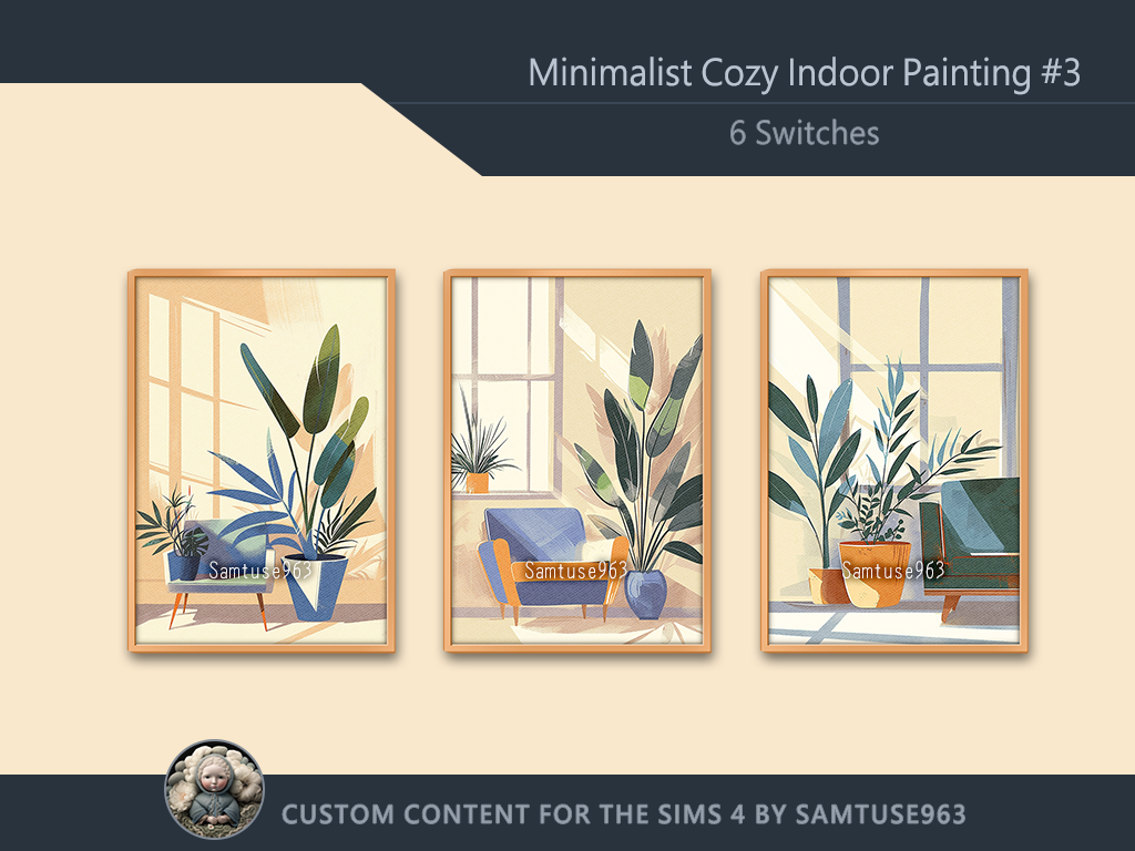 Minimalist Cozy Indoor Painting #3 Sellable Extra A Samtuse963 - The Sims 4 Build / Buy - CurseForge