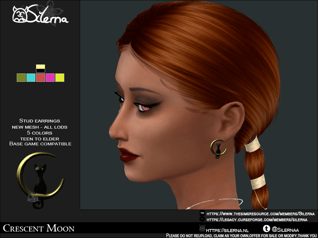 Crescent Moon Studs - Gallery - The Sims 4 Create a Sim - CurseForge