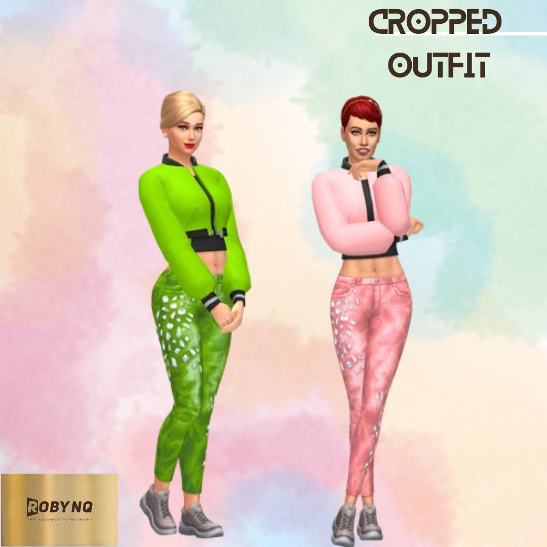 Cropped outfit - Basegame compatible - Gallery - The Sims 4 Create a ...