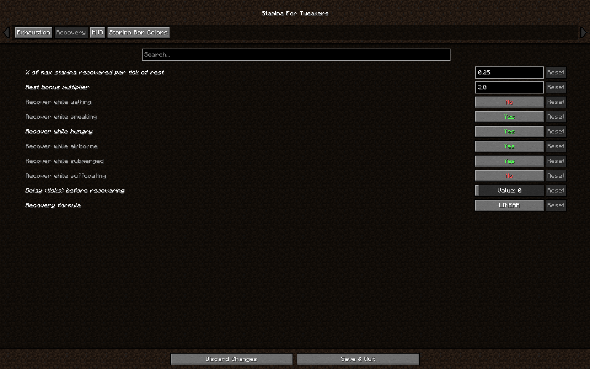 Stamina For Tweakers - Gallery - Minecraft Mods - CurseForge