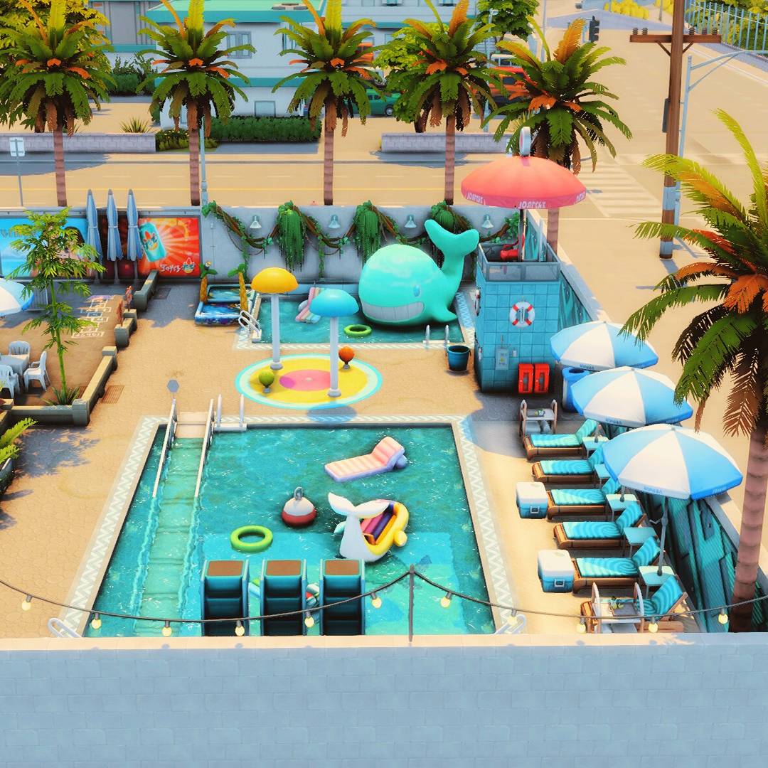 Blue Lagoon Swimming Pool - Gallery - The Sims 4 Rooms / Lots - CurseForge