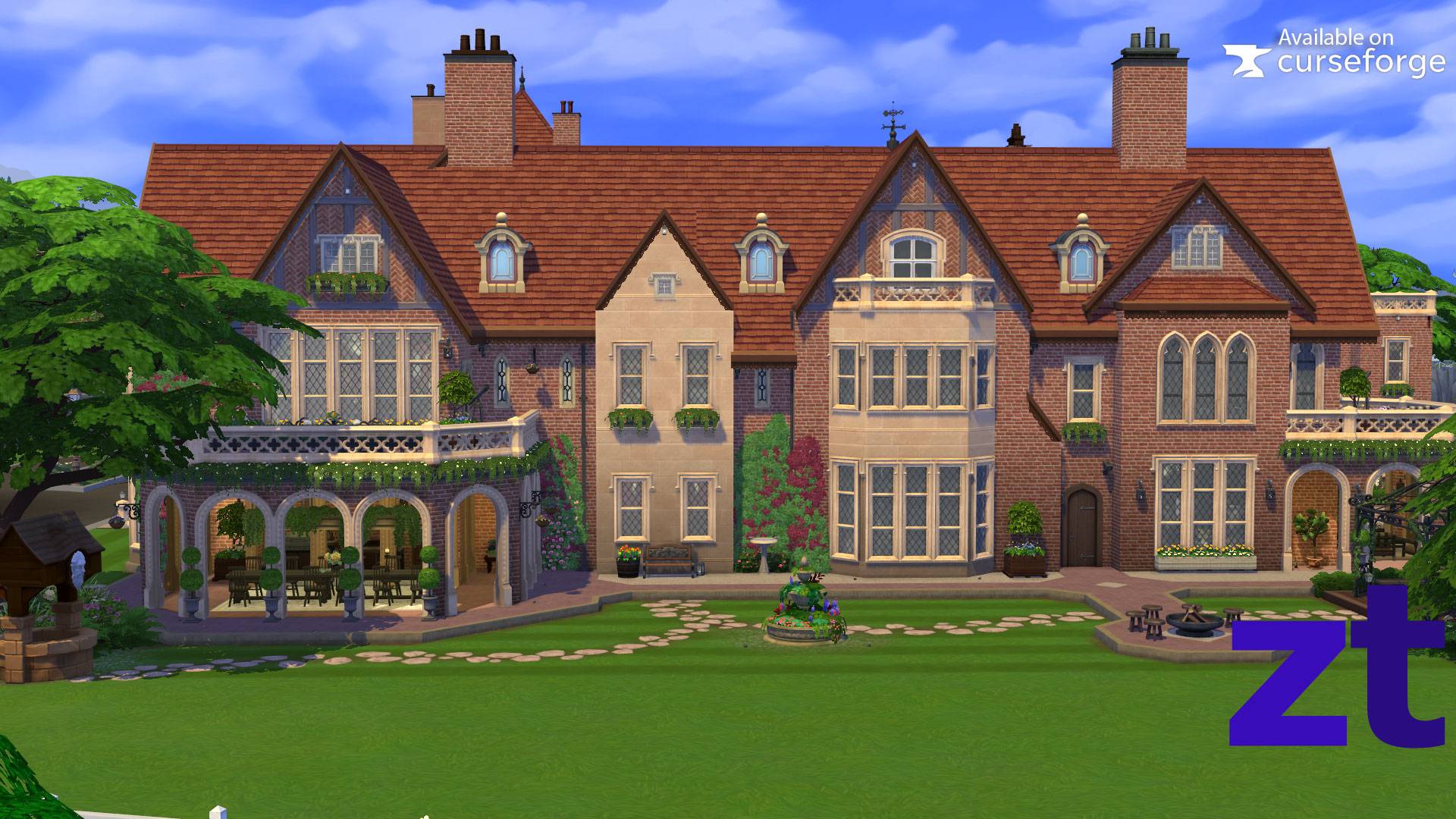 ZT Tudor Gothic Mansion (Rose Red) - Gallery - The Sims 4 Rooms / Lots - CurseForge