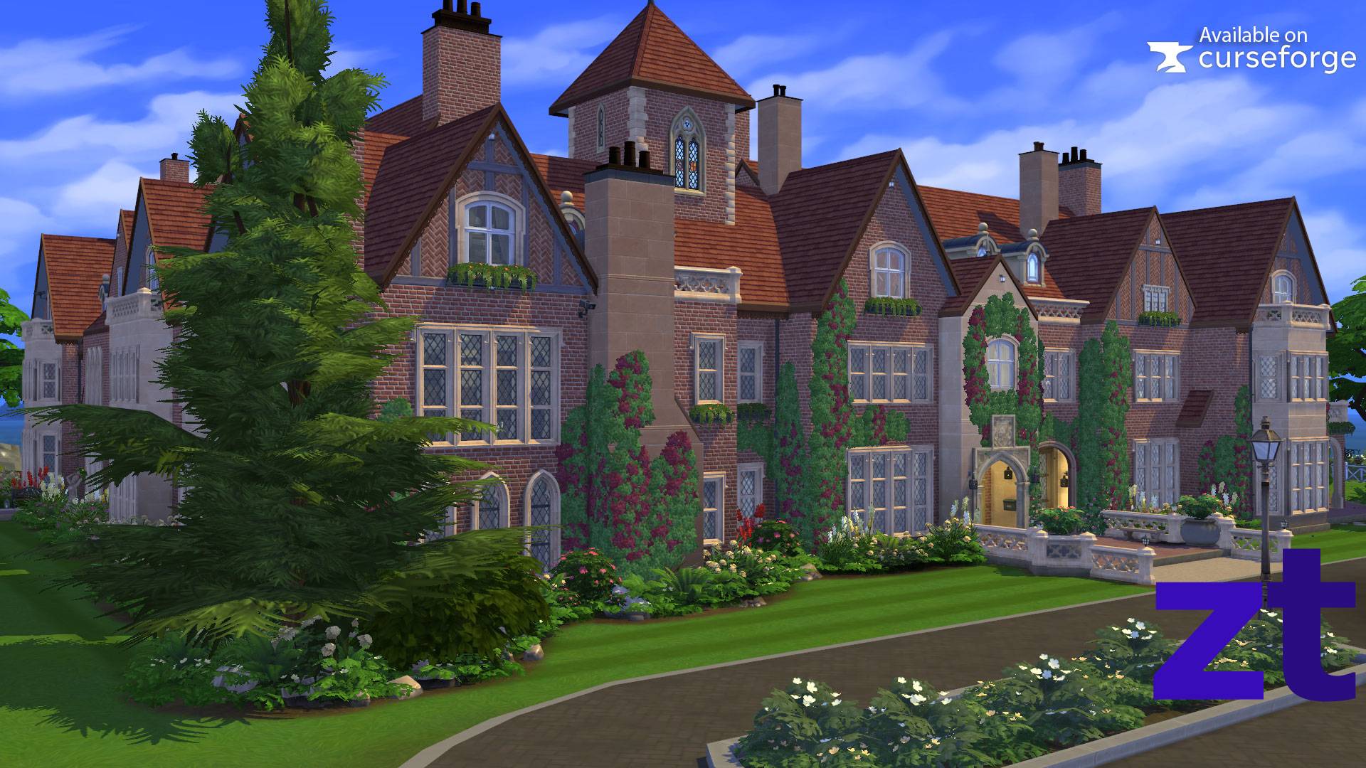 ZT Tudor Gothic Mansion (Rose Red) - Gallery - The Sims 4 Rooms / Lots - CurseForge