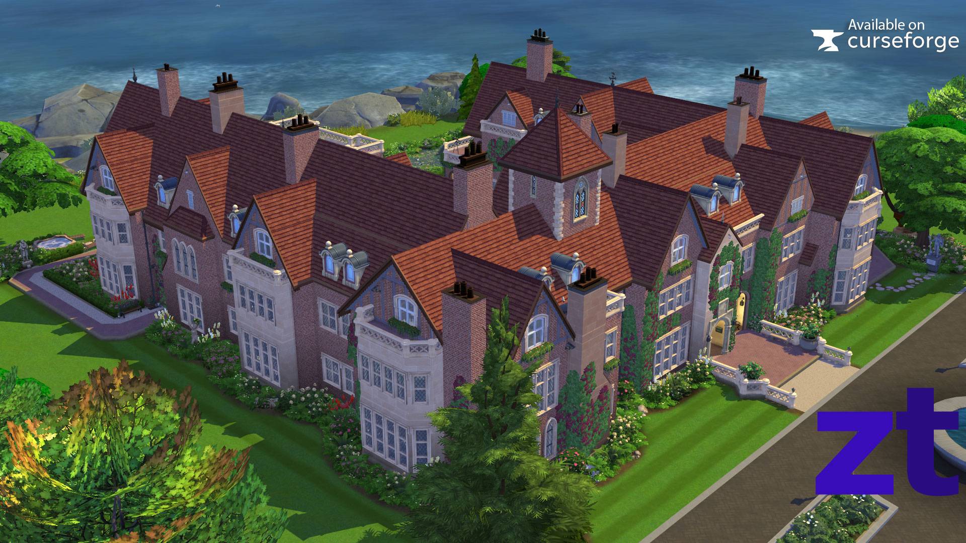ZT Tudor Gothic Mansion (Rose Red) - Gallery - The Sims 4 Rooms / Lots - CurseForge