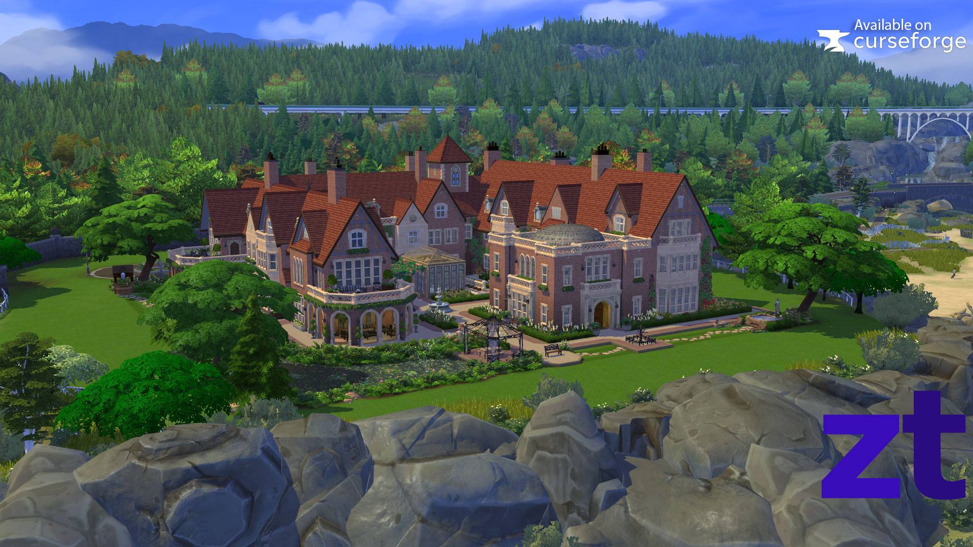 ZT Tudor Gothic Mansion (Rose Red) - Gallery - The Sims 4 Rooms / Lots - CurseForge