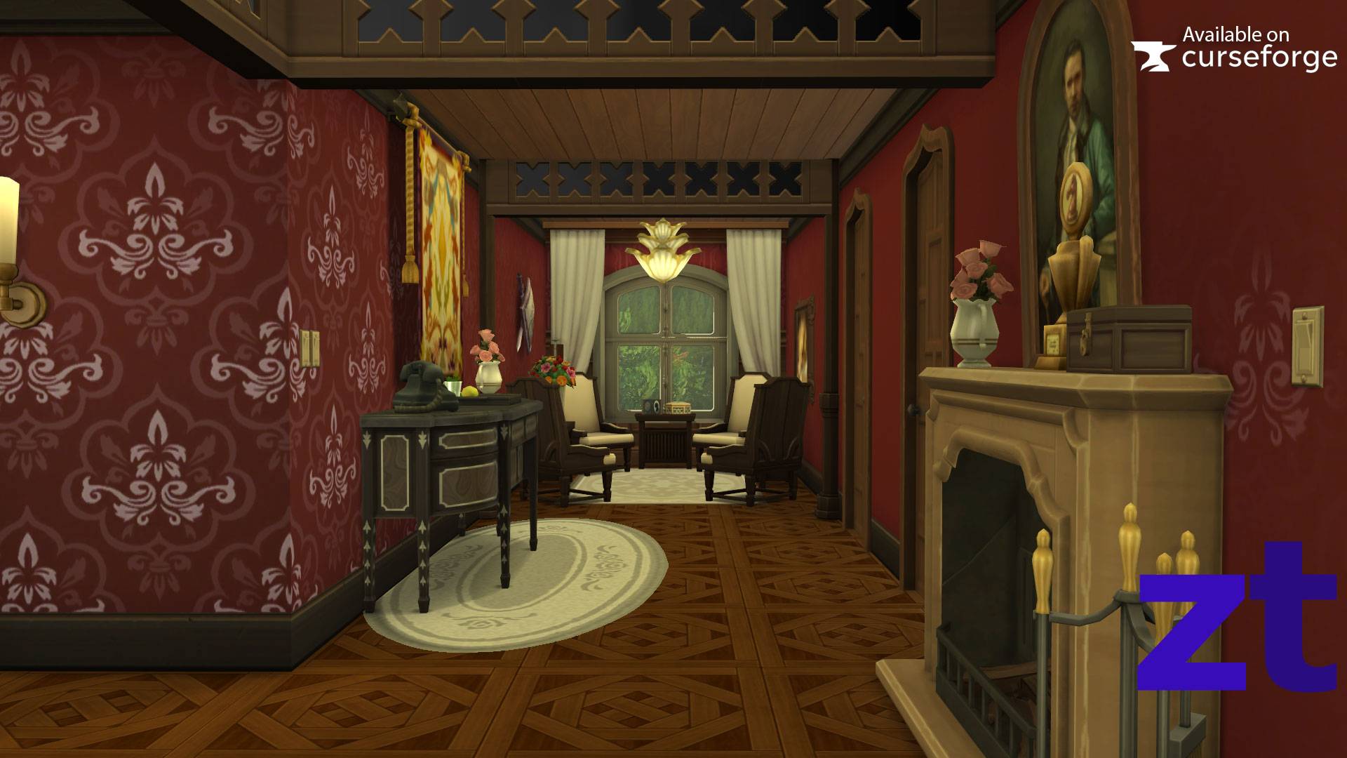 ZT Tudor Gothic Mansion (Rose Red) - Gallery - The Sims 4 Rooms / Lots - CurseForge