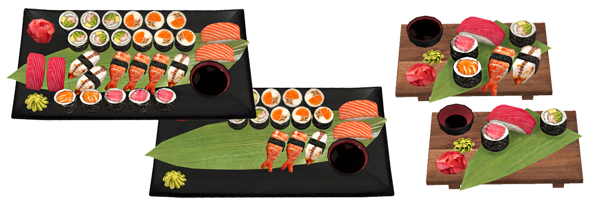 Sushi and onigiri. "Japan" - The Sims 4 Mods - CurseForge
