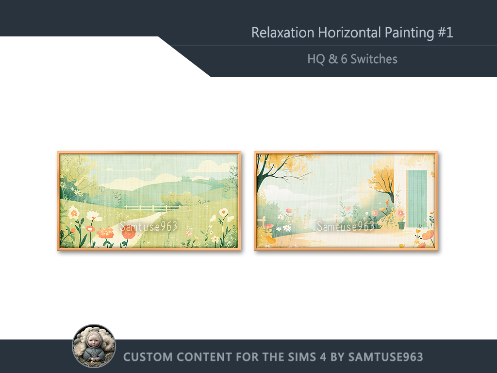 HQ Relaxation Horizontal Painting #1 Sellable Samtuse963 - The Sims 4 Build / Buy - CurseForge