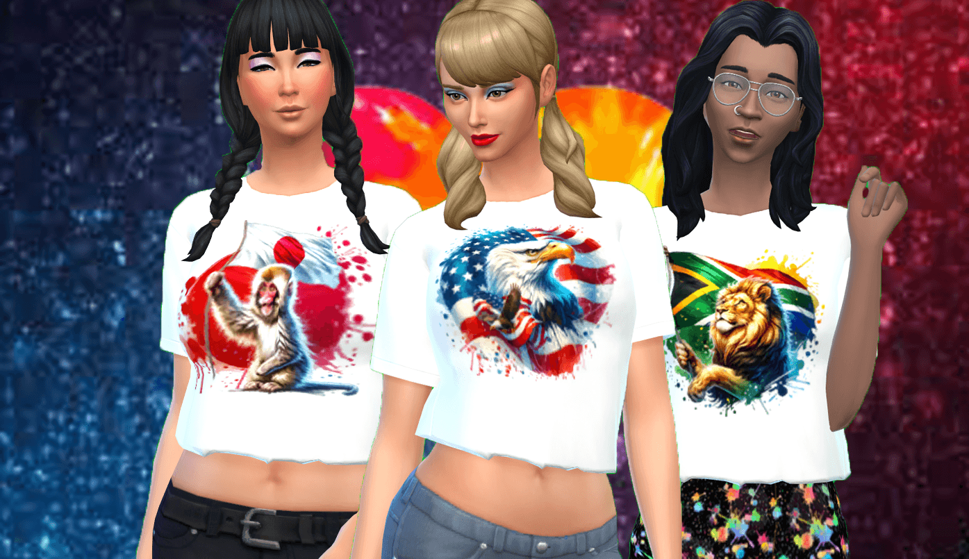 Countries Flags T-Shirt - Gallery - The Sims 4 Create a Sim - CurseForge