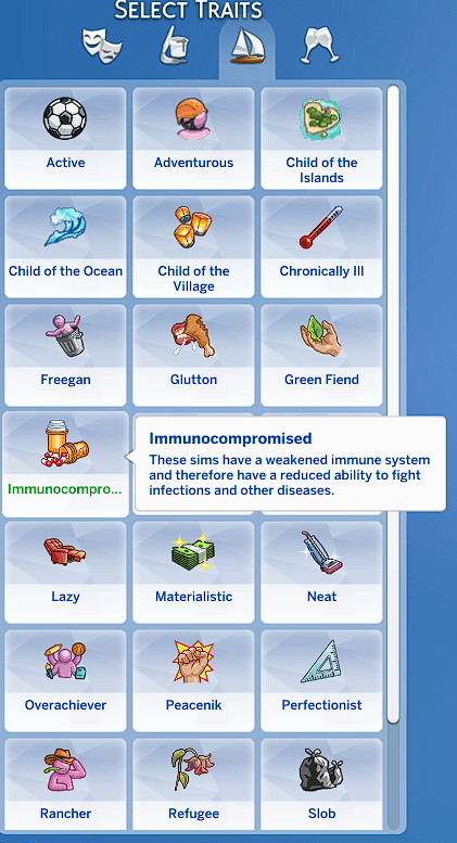 Illness Traits Bundle - The Sims 4 Mods - CurseForge