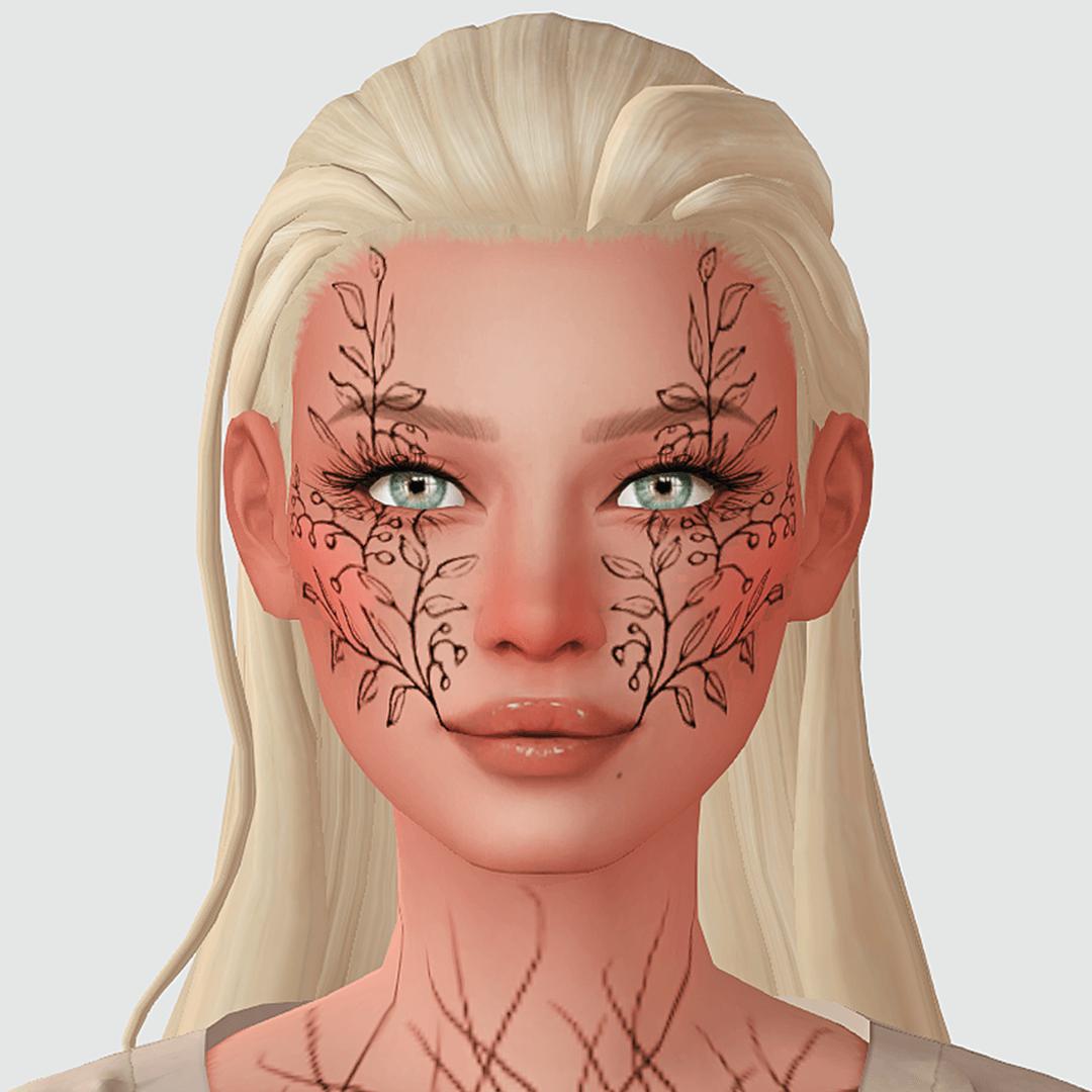Face tattoo 01 - The Sims 4 Create a Sim - CurseForge