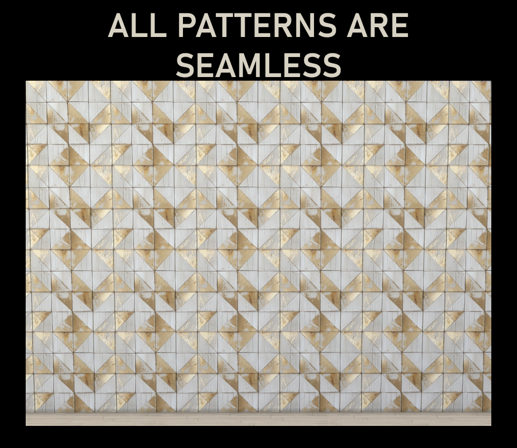 Gold and Silver Plated Wood Accent Walls - Gallery - The Sims 4 Build ...