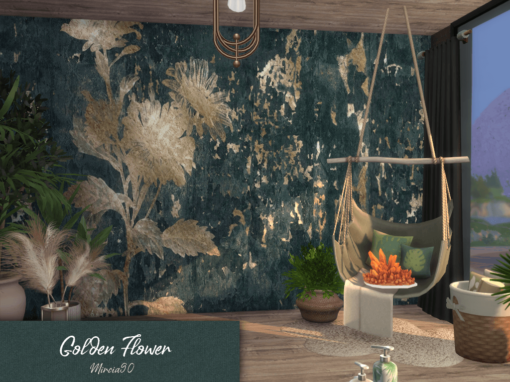 Golden Flower Mural - Gallery - The Sims 4 Build / Buy - CurseForge
