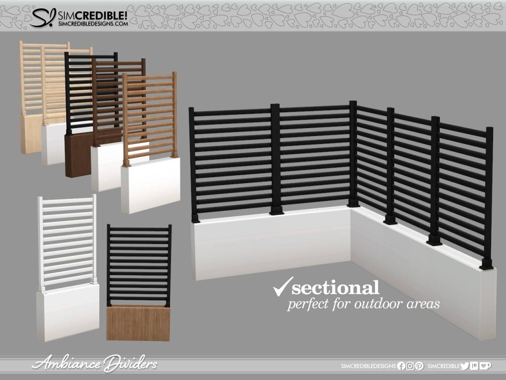 Ambiance Dividers - Modern 𓈒⋆⑅˚⑅⋆𓈒 - Gallery - The Sims 4 Build / Buy ...