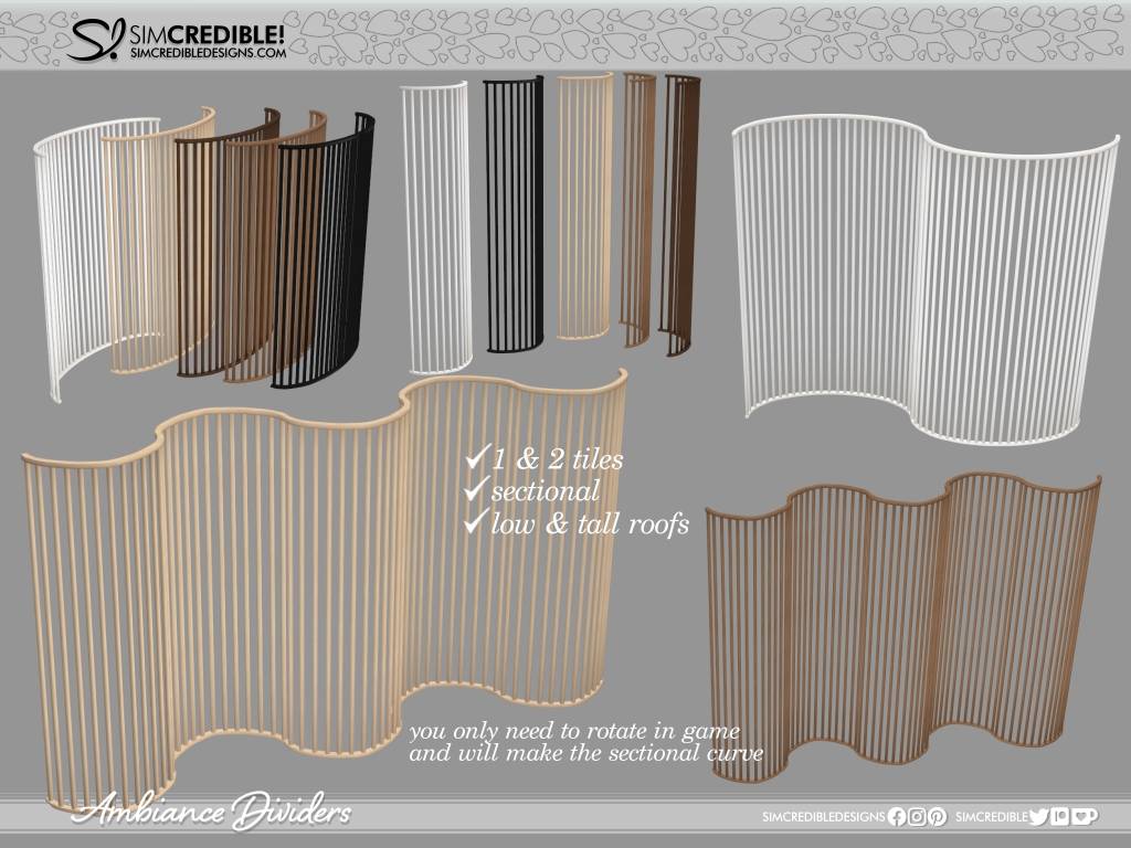 Ambiance Dividers - Modern 𓈒⋆⑅˚⑅⋆𓈒 - Gallery - The Sims 4 Build / Buy ...