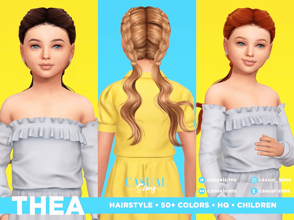 CasualSims - Thea Hairstyle Children - The Sims 4 Create a Sim - CurseForge