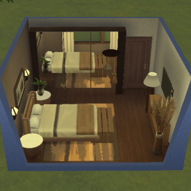 Tranquil Brown Bedroom No CC - Gallery - The Sims 4 Rooms / Lots ...