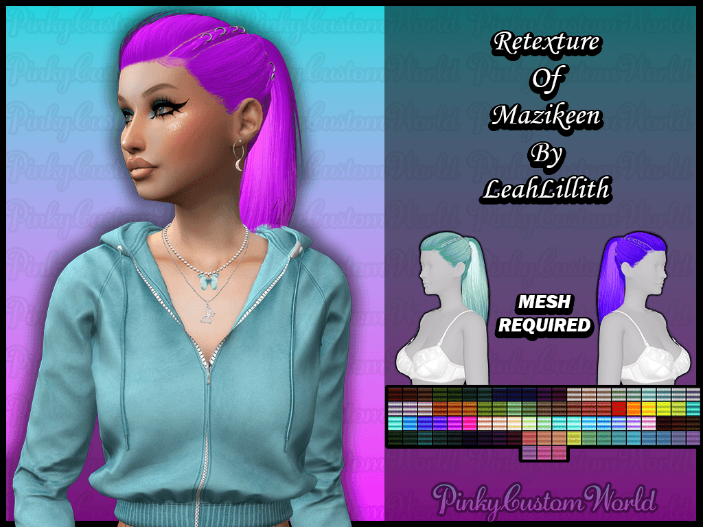 Retexture of Mazikeen hair by LeahLillith - Gallery - The Sims 4 Create ...
