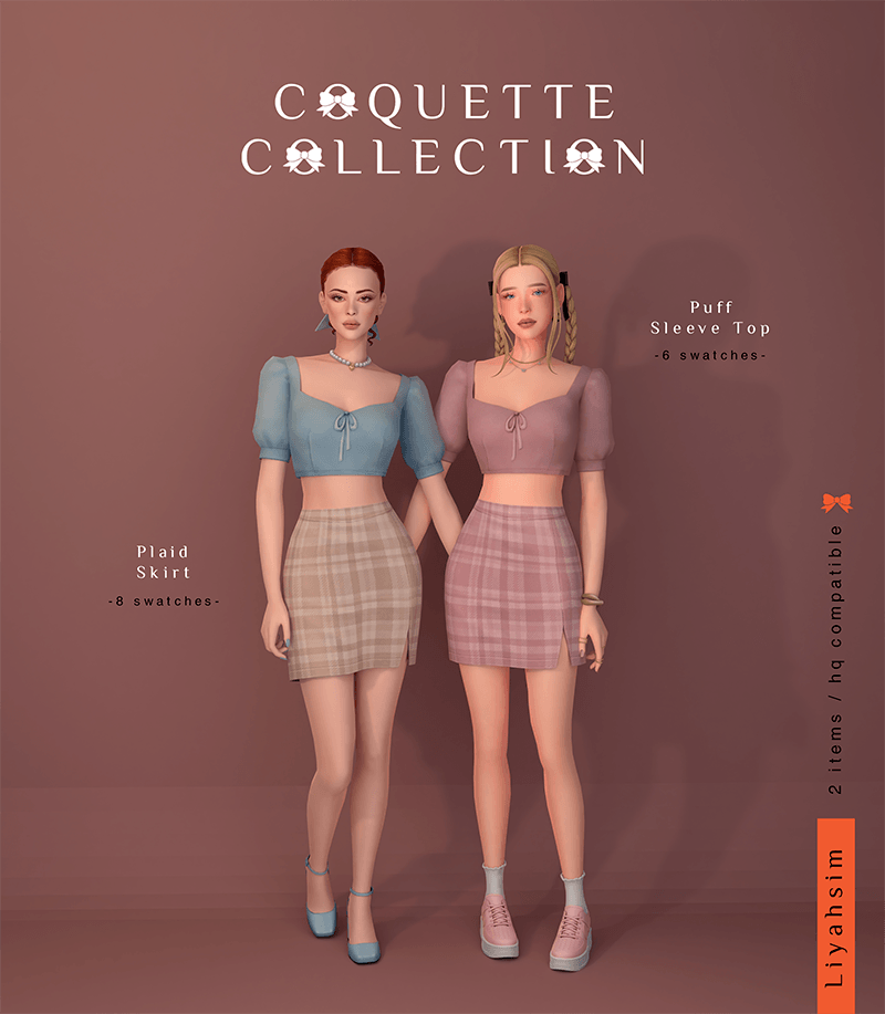 [Coquette Collection] - Plaid Skirt - Gallery - The Sims 4 Create a Sim ...