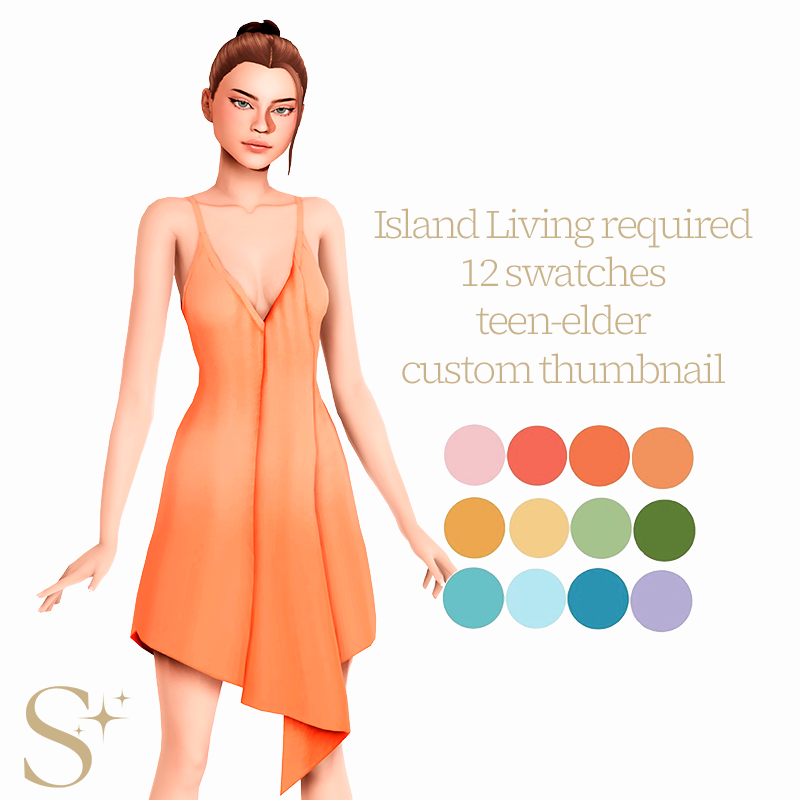 Summer Swimwear Dress - The Sims 4 Create a Sim - CurseForge