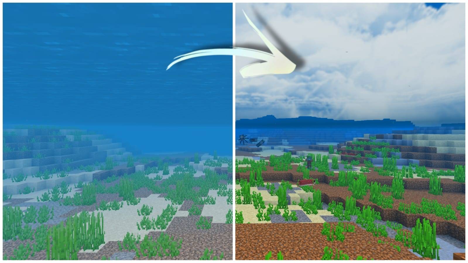 Clear Water Texture Pack | New vibrant visuals mode! - Gallery - Minecraft Bedrock Addons ...