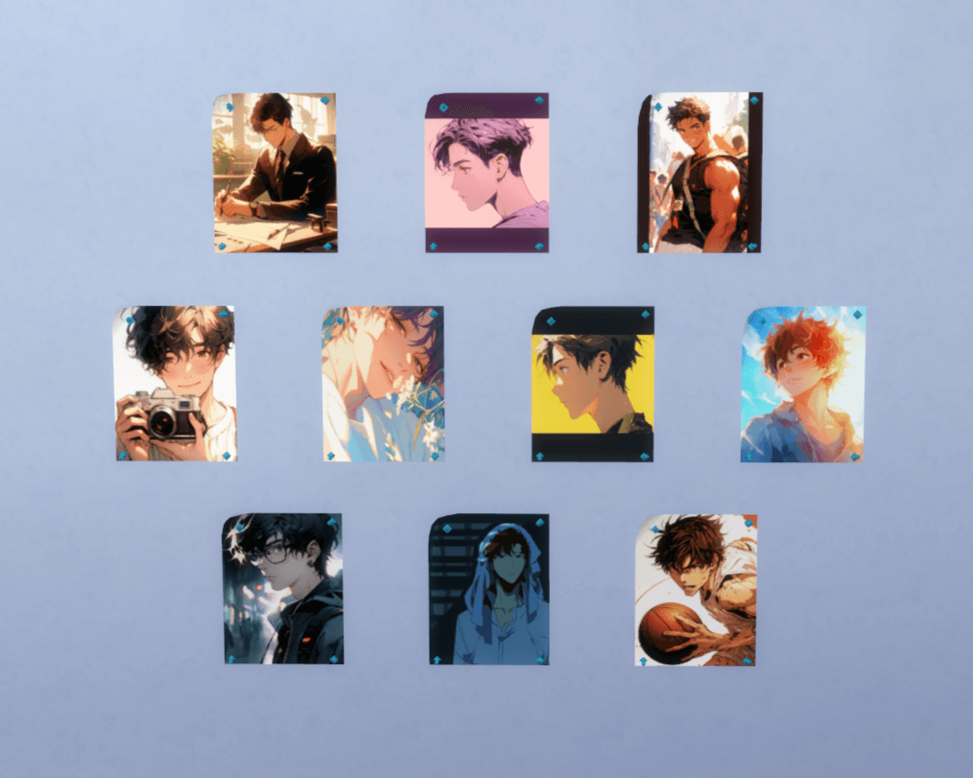Poster-Boys-anime style - The Sims 4 Build / Buy - CurseForge