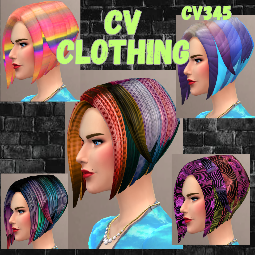 clothing cv345 hair recolor rainbow ( base game compatible) - Gallery ...