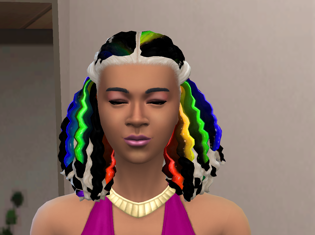 clothing cv347 recolor rainbow hair ( base game compatible ) - Gallery ...