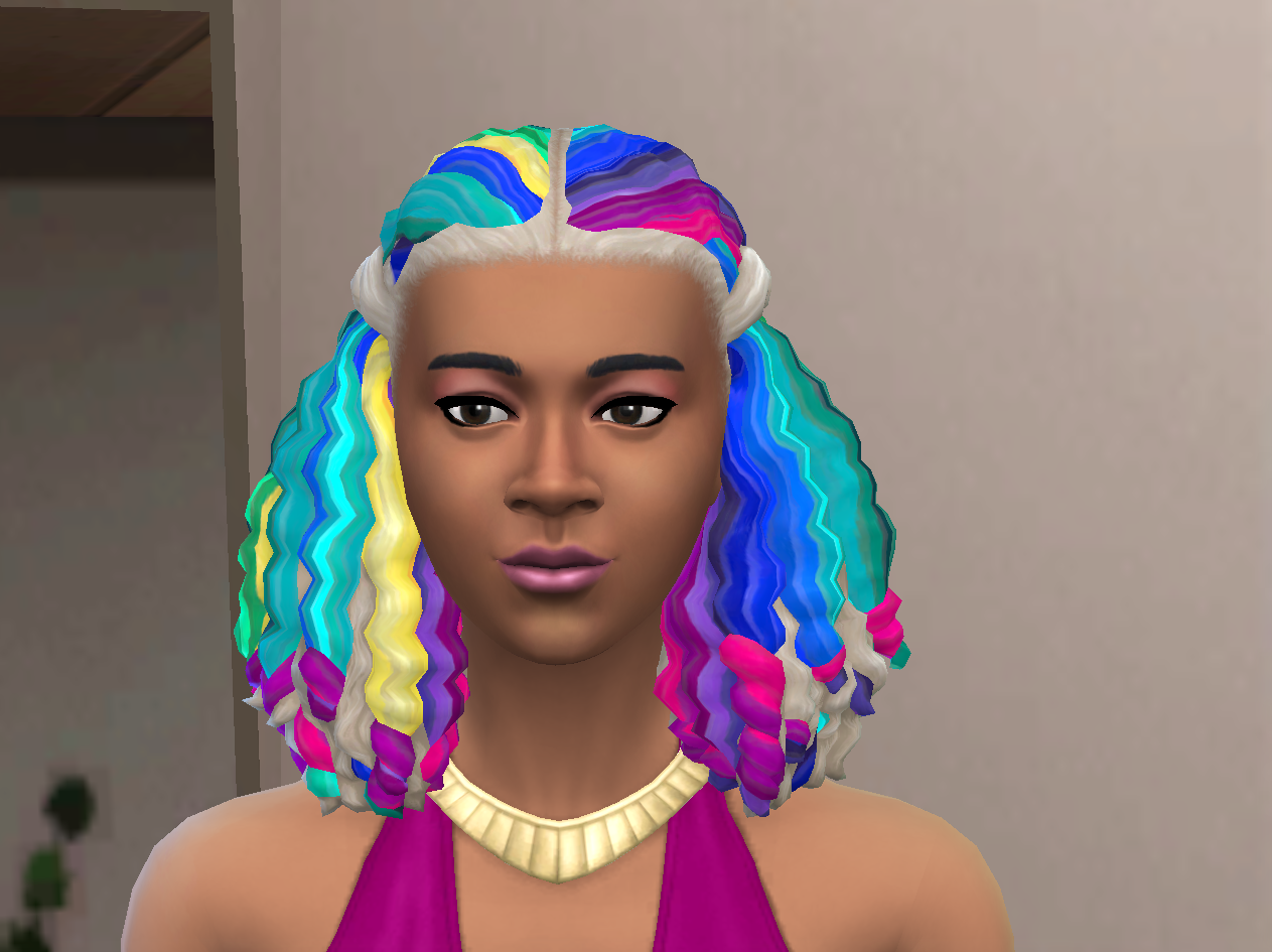 clothing cv347 recolor rainbow hair ( base game compatible ) - Gallery ...