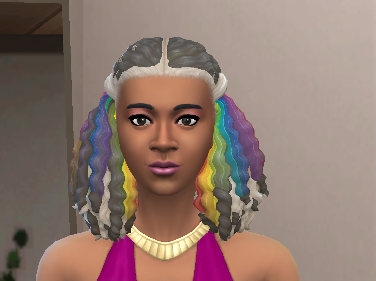 clothing cv347 recolor rainbow hair ( base game compatible ) - Gallery ...