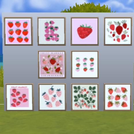 Strawberry Paintings - Gallery - The Sims 4 Build / Buy - CurseForge