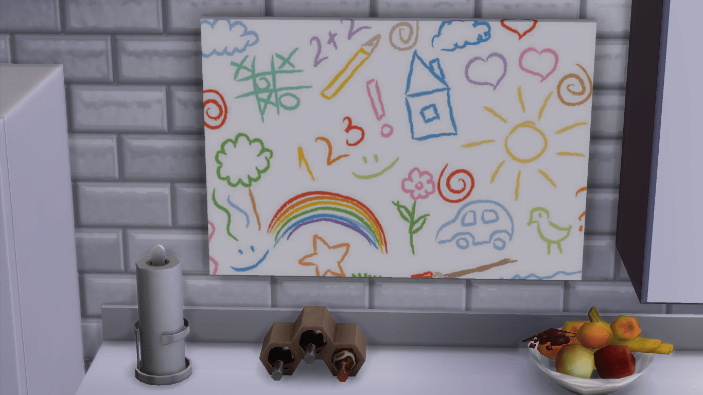 Wall Art Swatches of Child Drawings - The Sims 4 Build / Buy - CurseForge