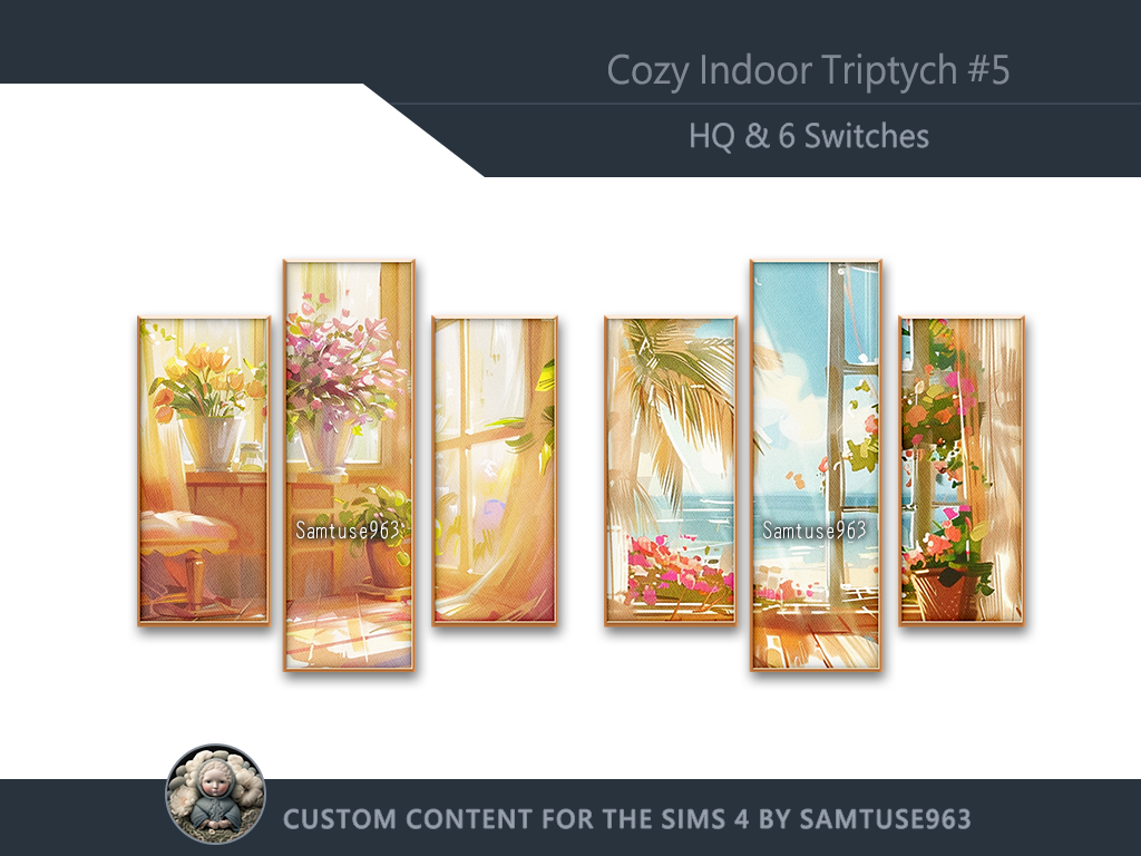HQ Cozy Indoor Triptych #5 Sellable Extra B Samtuse963 - The Sims 4 Build / Buy - CurseForge