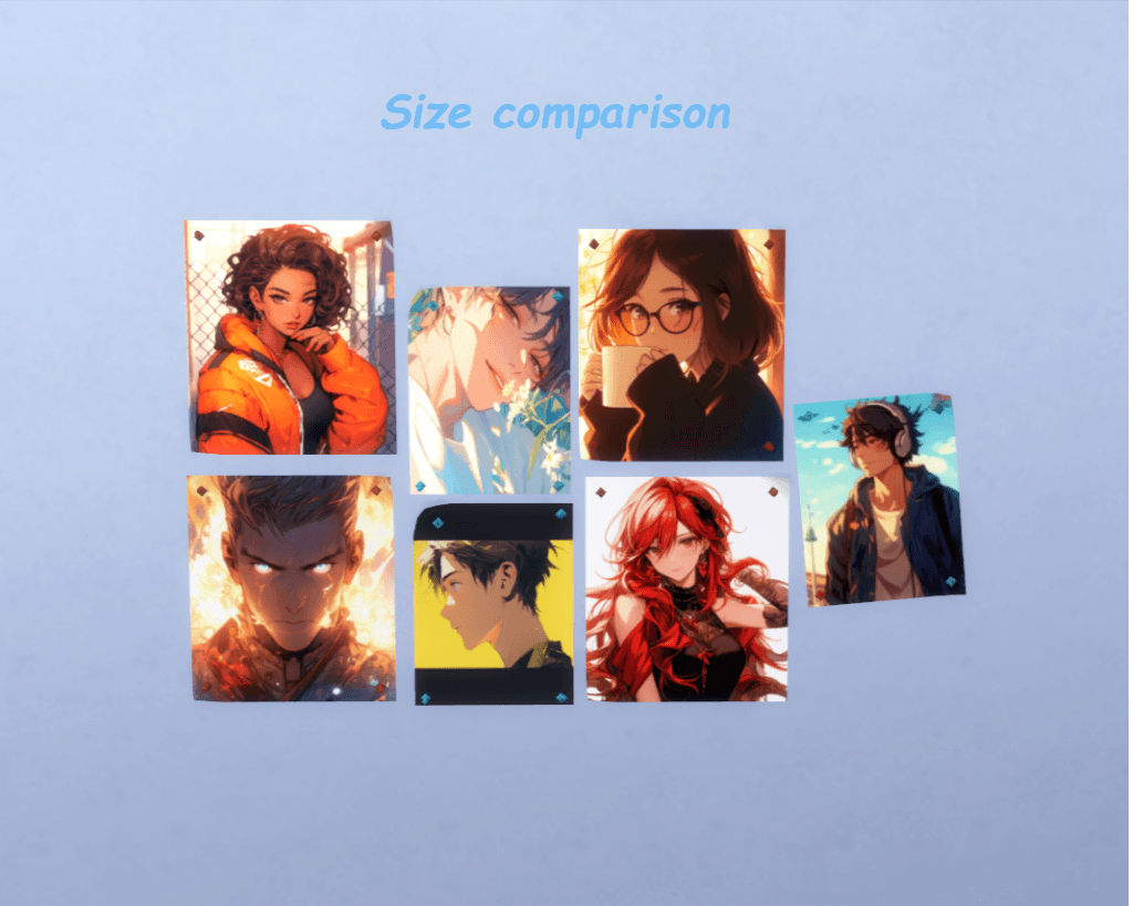 Poster-Girls-anime style-01 - The Sims 4 Build / Buy - CurseForge