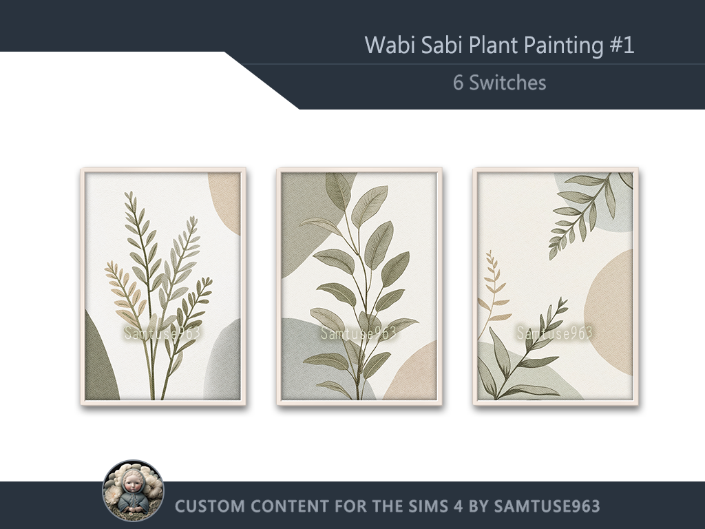 Wabi Sabi Plant Painting #1 Sellable Extra A Samtuse963 - The Sims 4 ...