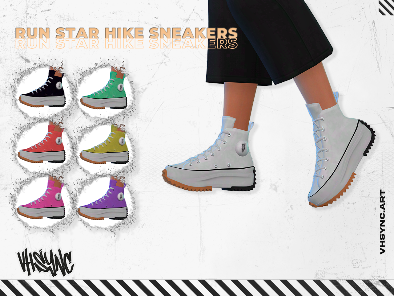 [VHSync] Run Star Hike Sneakers - The Sims 4 Create a Sim - CurseForge