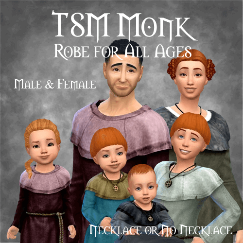TSM Medieval Monk Robe for All Ages - Gallery - The Sims 4 Create a Sim ...